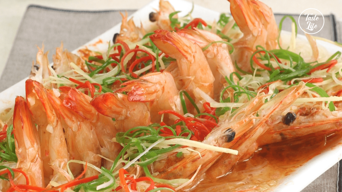 Steamed Garlic Shrimp | chinese food | cooking | dinner | Taste Life