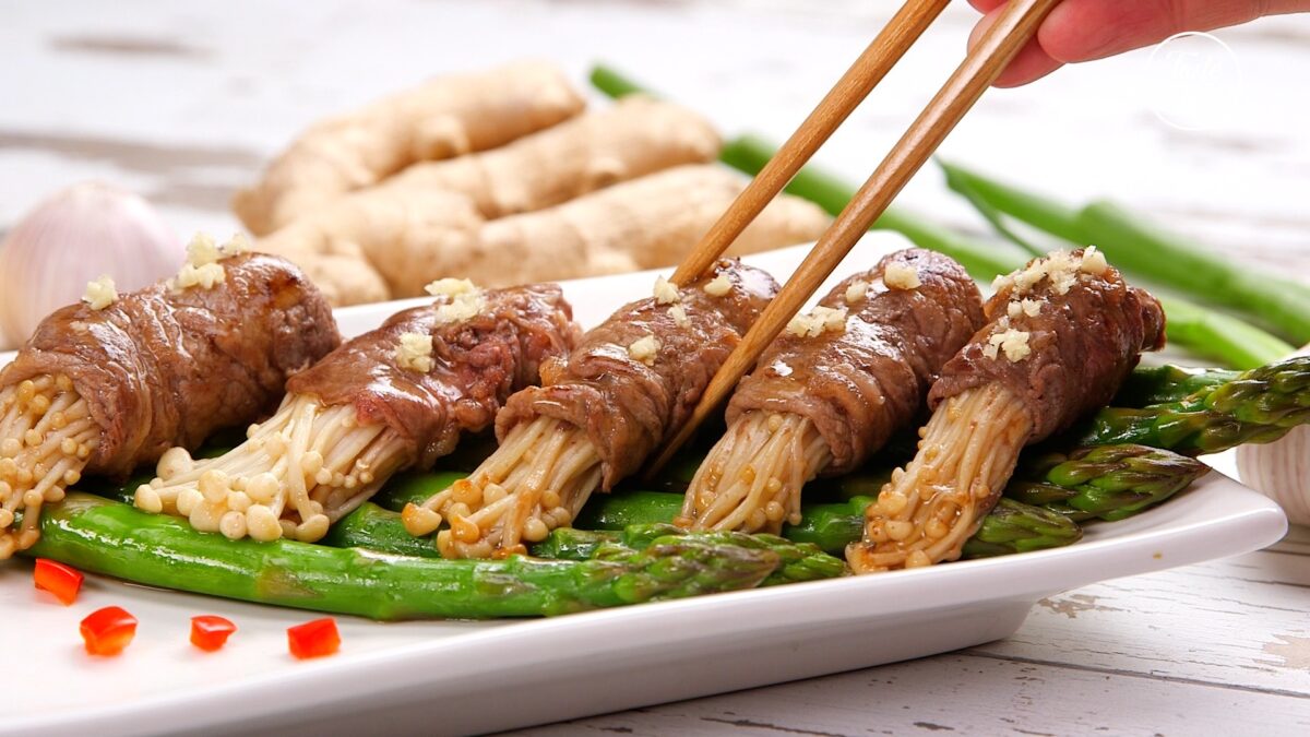 Enoki Mushroom Beef Roll | bacon | beef stew | breakfast | Taste Life