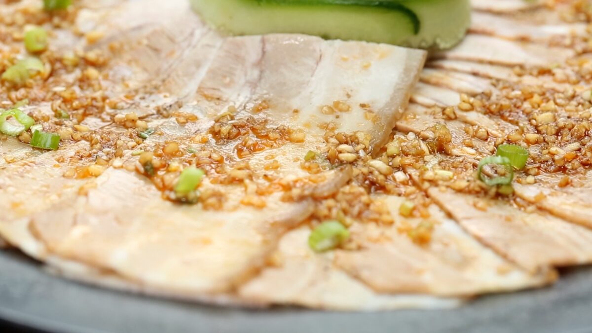 Sliced Pork Belly with Garlic Sauce | chinese cuisine | chinese food ...