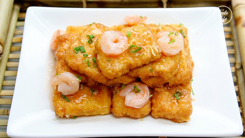 Fried Tofu With Shrimp | cooking | dinner | how to | Taste Life
