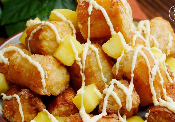 Chinese Doughnut with Shrimp Filling | donut | shrimp | Taste Life