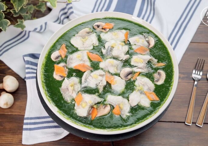 Fish Fillet With Ginger and Spinach | bass | cooking | dinner | Taste Life