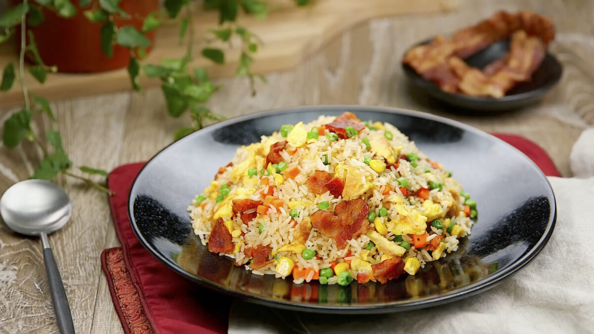 Bacon and Egg Fried Rice | Mini Fried Rice Class | chinese food ...