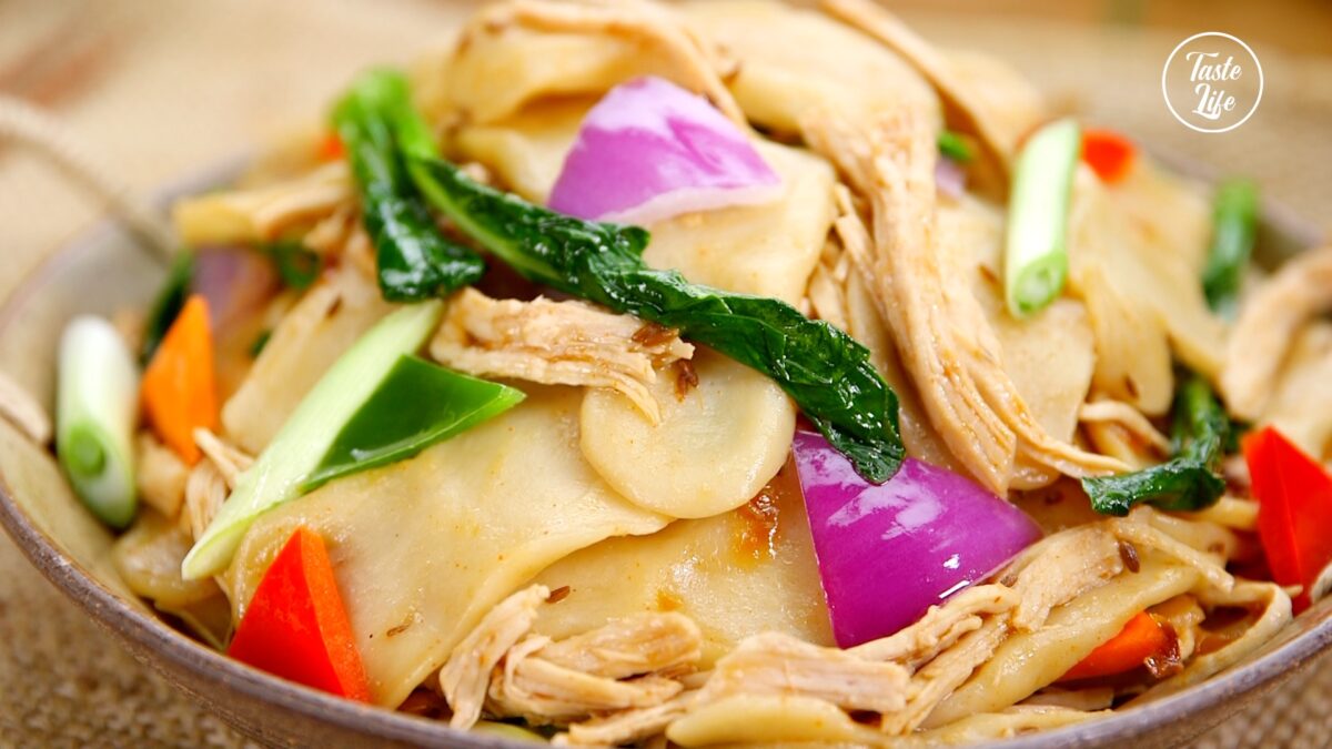 Shanxi Hand Pinched Noodles Stir Fry | brunch | chinese food | cooking ...