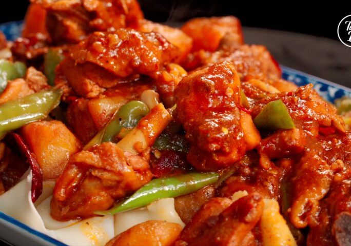 Xinjiang Big Plate Chicken With Noodles | dinner recipes | chinese food ...