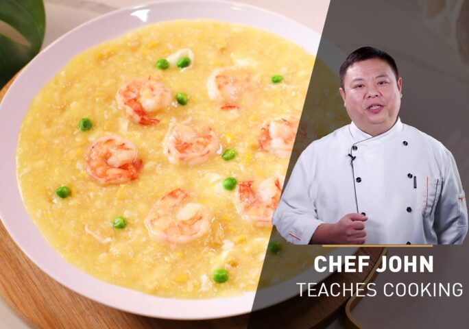 Tiger Prawns with Sweetcorn Soup | Chef John’s Cooking Class | easy ...