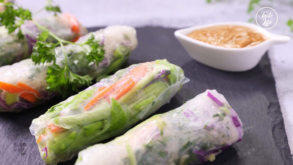 Spring Rolls With Peanut Sauce | vegetarian | vegetarian food ...