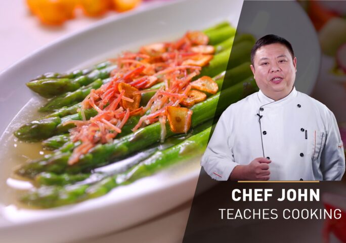 Chicken Broth Glazed Asparagus | Chef John’s Cooking Class | dinner ...