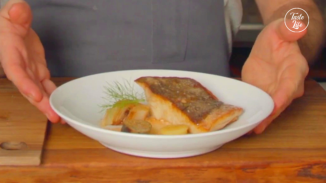 Seared Fish With Kimchi and Chicken Sausage | fish | kimchi | sausage ...