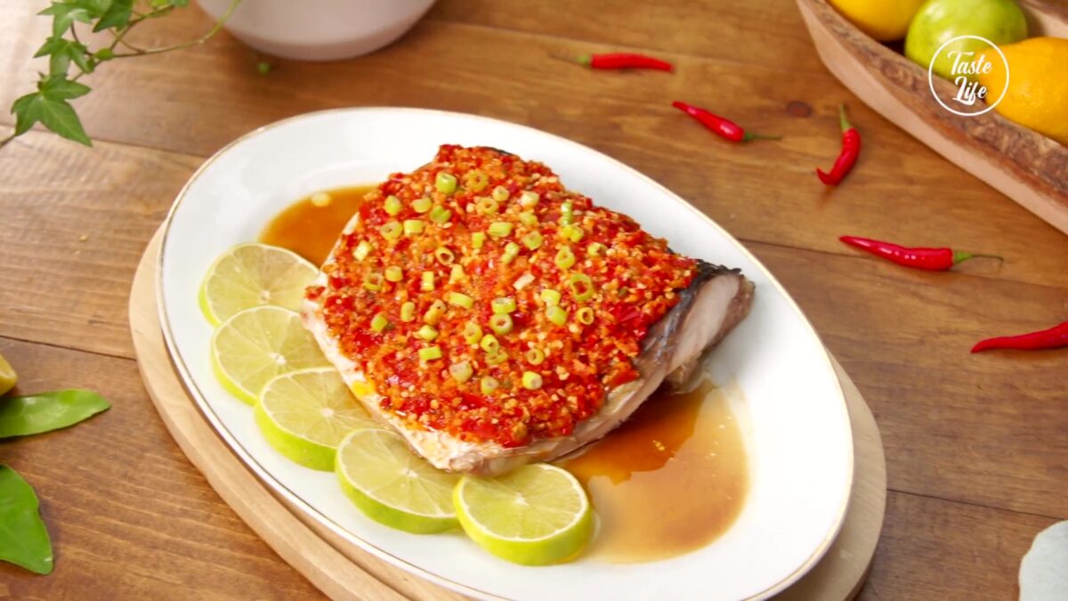 Steamed Fish with Lemon and Chopped Chili | Carp | chili | steamed fish ...