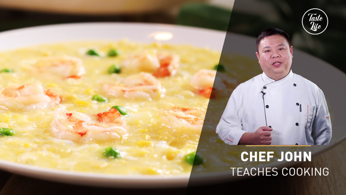 Tiger Prawns with Sweetcorn Soup | Chef John’s Cooking Class | easy ...