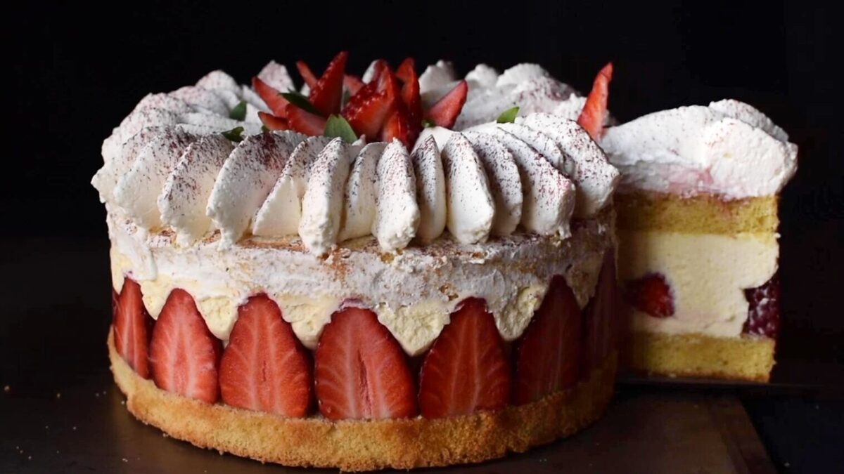 Fraisier Cake | French Strawberry Cake | strawberry | fraiser | Taste Life