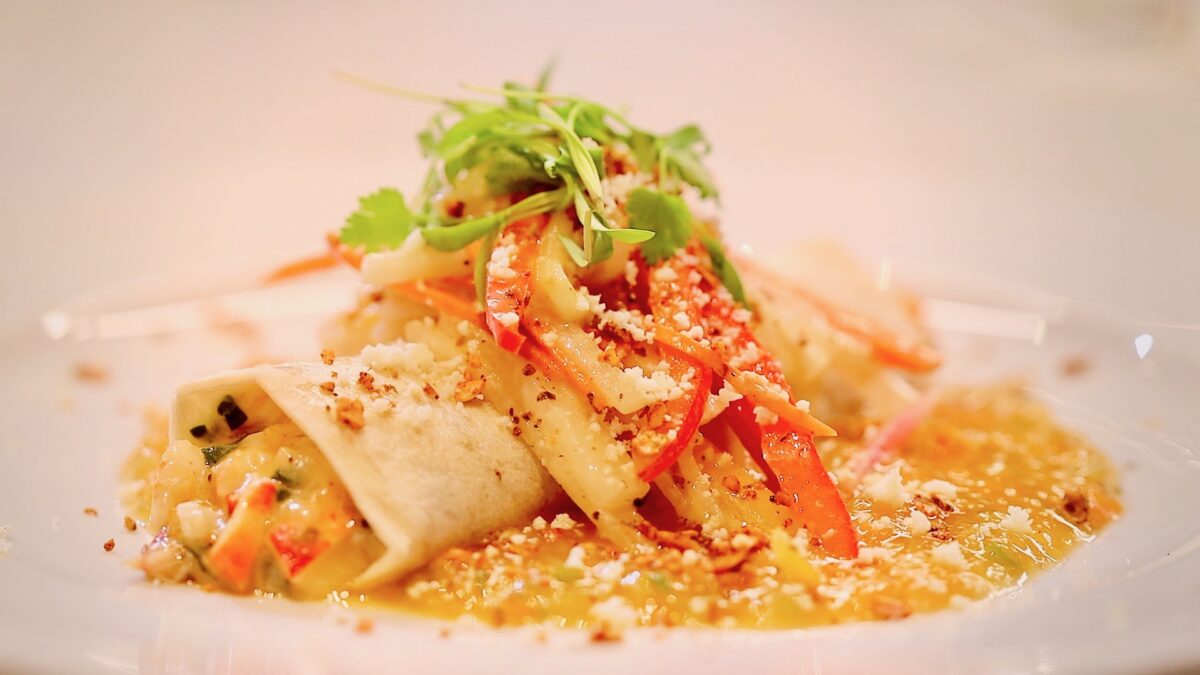 Lobster Taco With Yellow Tomato Salsa and the Jicama Carrot Salad ...