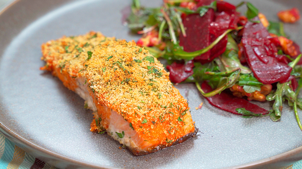 Baked Salmon with Beet Salad | salmon | beet | salad | Taste Life