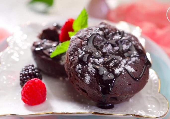 Dark Chocolate Lava Cake with Berries | chocolate cake | Taste Life